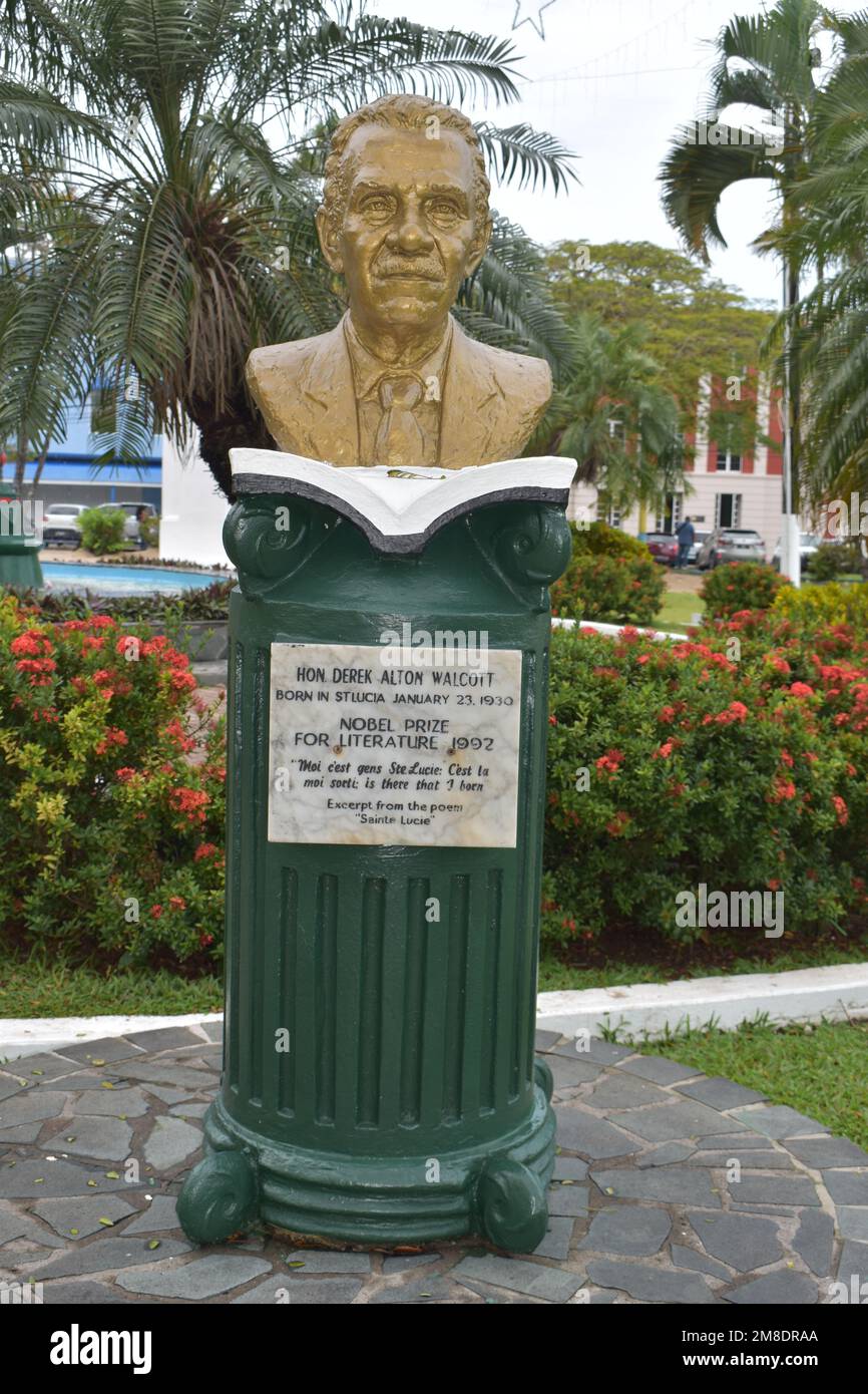 Castries, St. Lucia- January 7, 2023- Derek Walcott Square Stock Photo ...