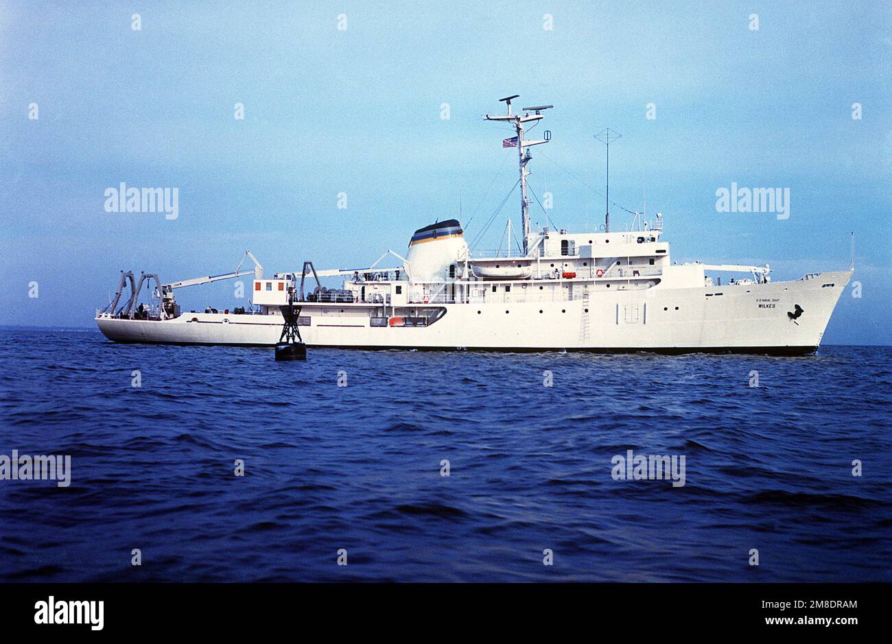 A starboard beam view of the surveying ship USNS WILKES (T-AGS-33 ...
