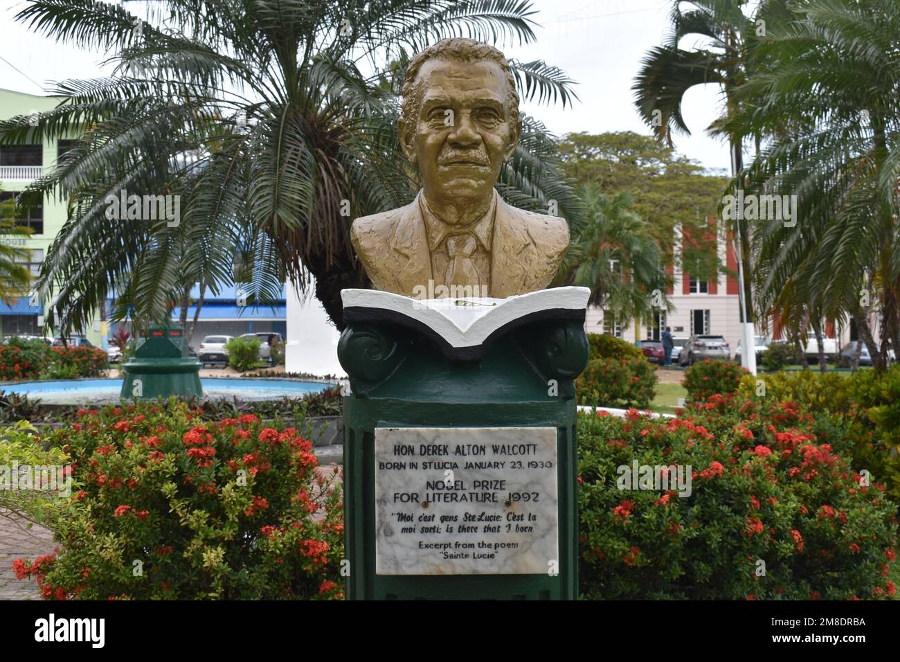 Castries, St. Lucia- January 7, 2023- Derek Walcott Square Stock Photo ...