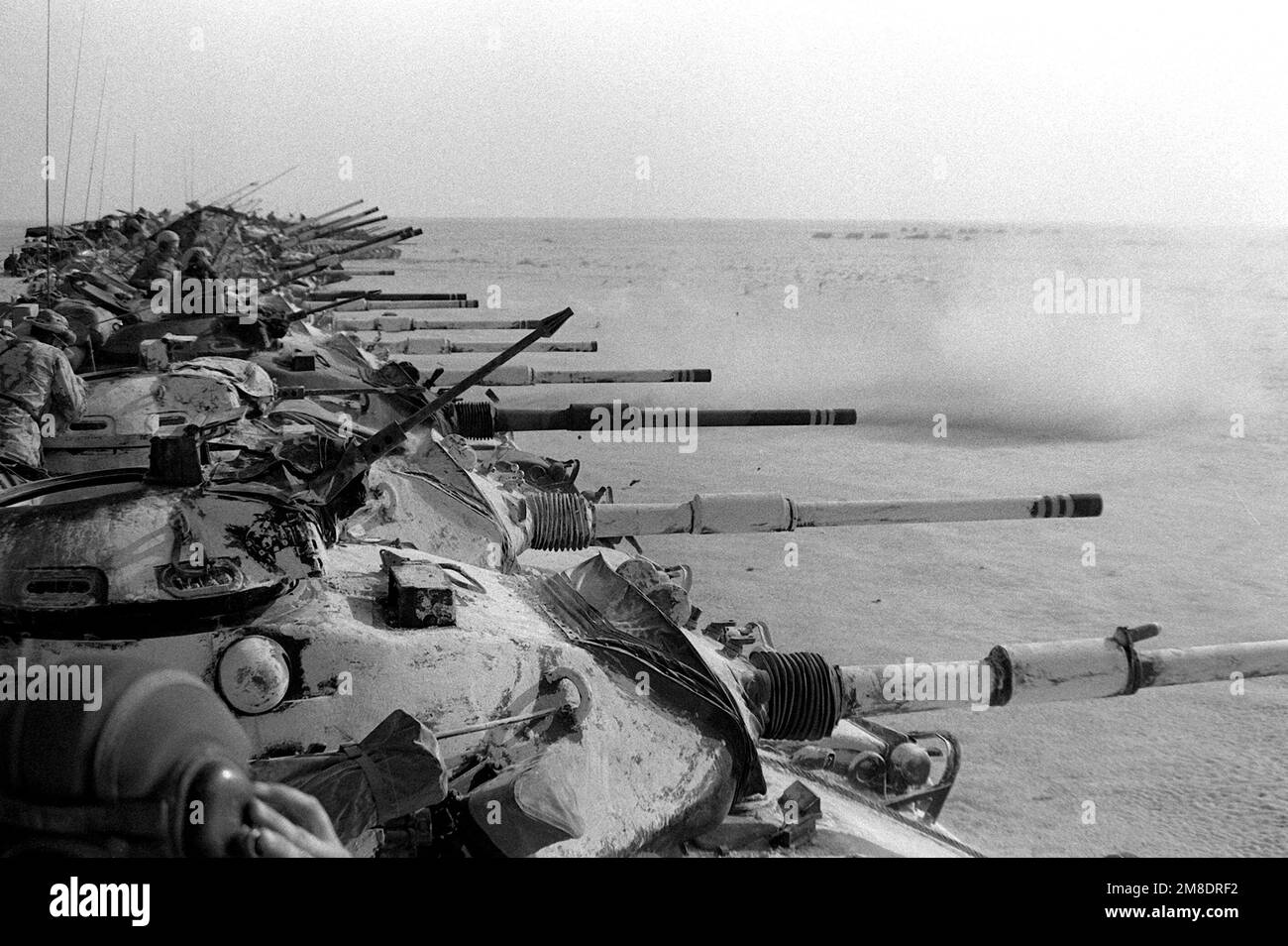 An M-60A1 main battle tank from the 1ST Tank Battalion fires a round ...