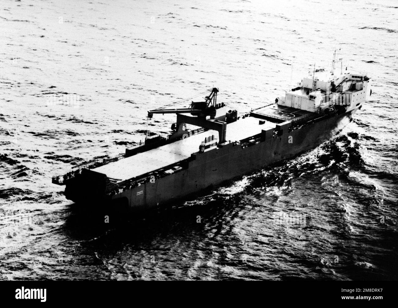 A starboard quarter view of the Soviet heavy lift cargo ship ANADYR ...