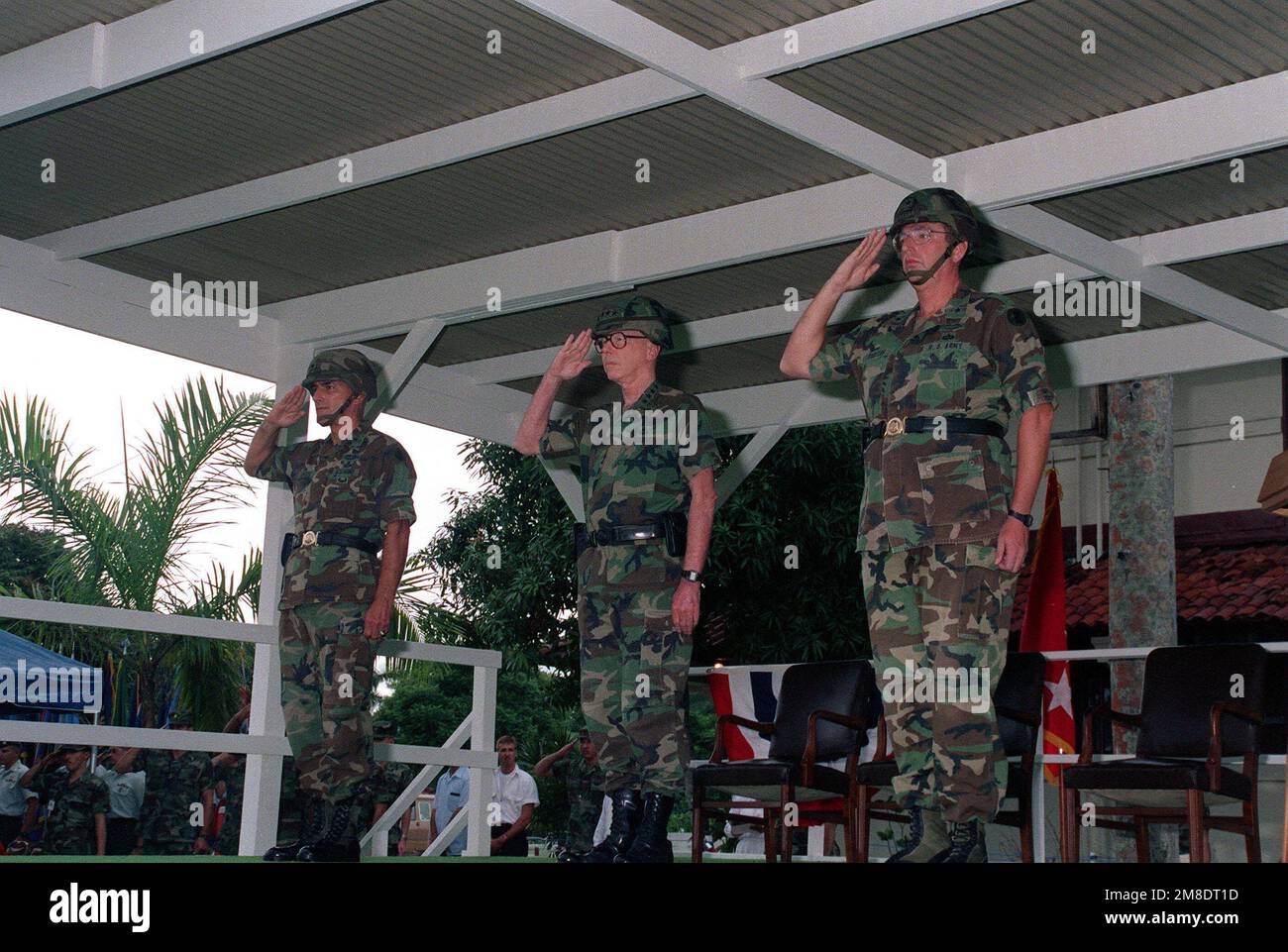 Brig. GEN. Joseph W. Kinzer, left, GEN. Maxwell R. Thurman, center ...
