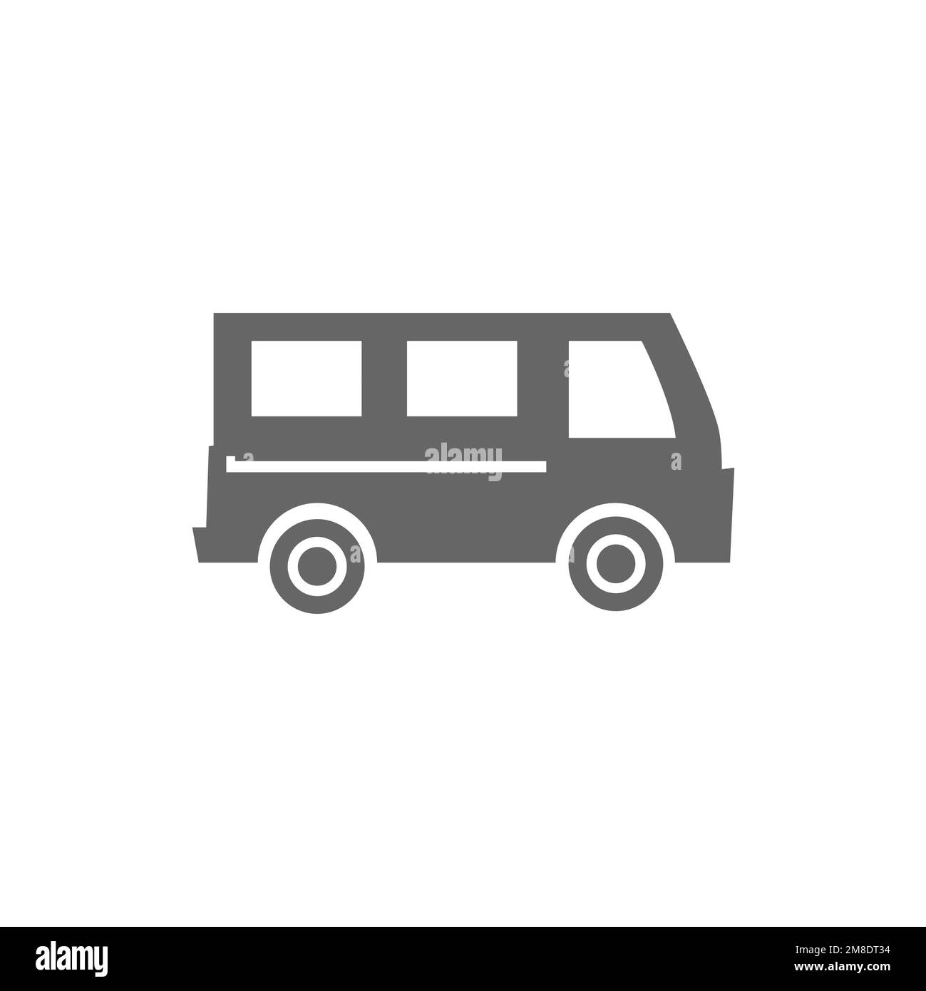 Minibus icons, common graphic resources, vector illustrations Stock ...