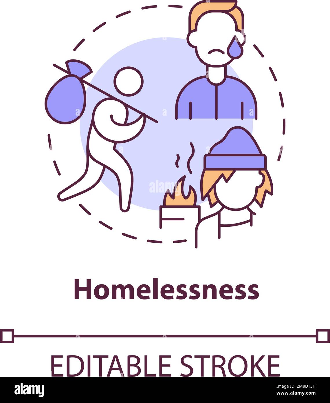 Homelessness concept icon Stock Vector Image & Art - Alamy