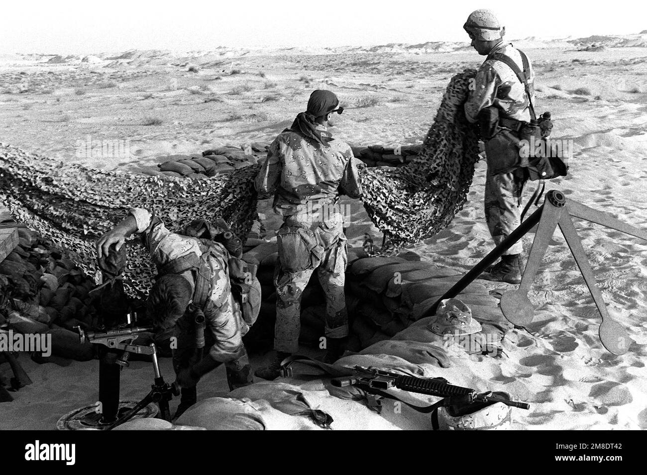 Members of the 1ST Section, 81mm Mortars Plt. Weapons Co., 1ST Bn., 7th ...
