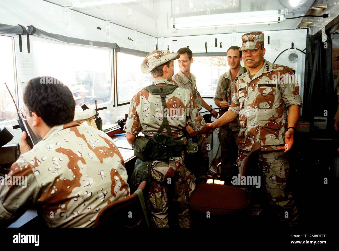 GEN. Colin Powell, chairman of the Joint Chiefs of STAFF, greets U.S ...