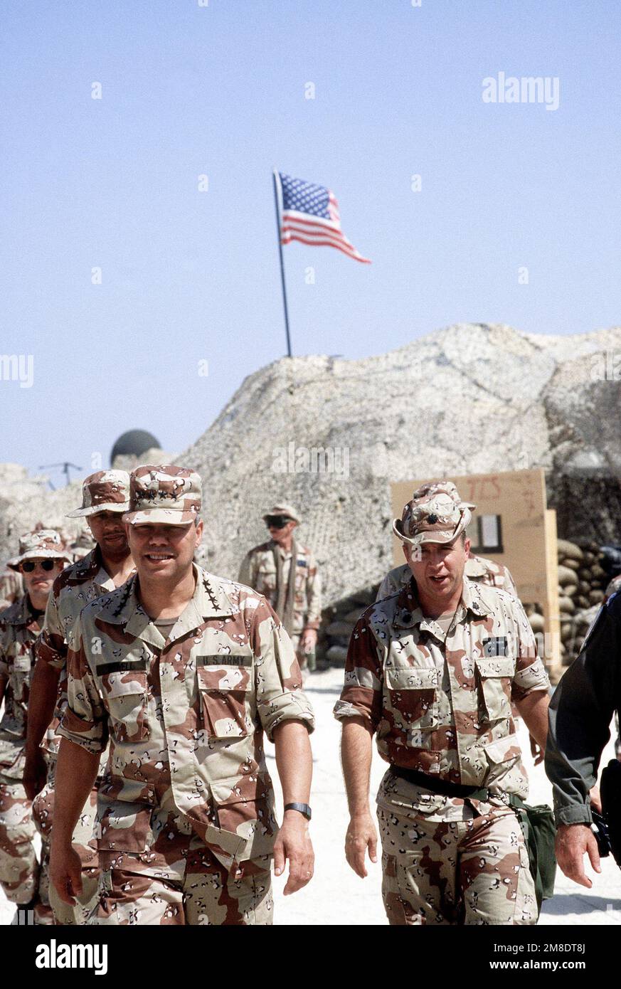 GEN Colin Powell, chairman of the Joint Chiefs of STAFF, tours the ...