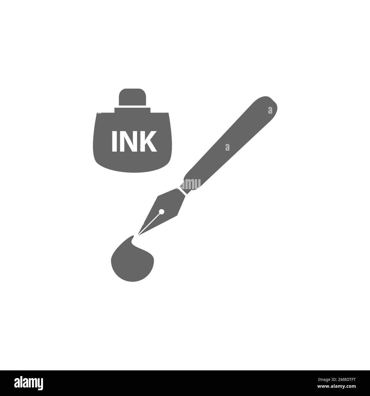 Ink and pen icons, common graphic resources, vector illustrations Stock ...