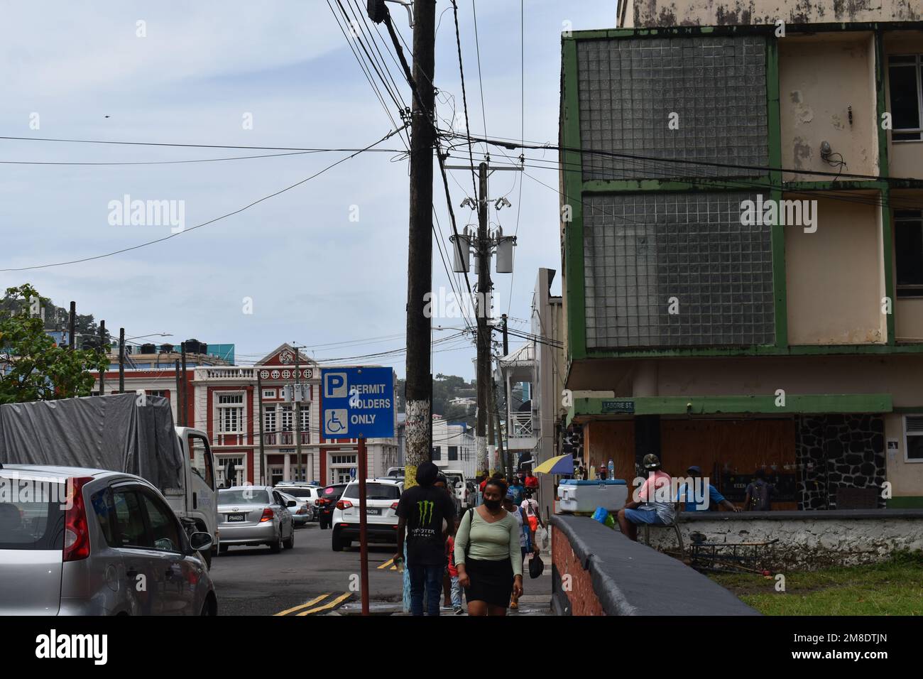 Castries, St. Lucia- January 7, 2023- Building in Castries Stock Photo ...