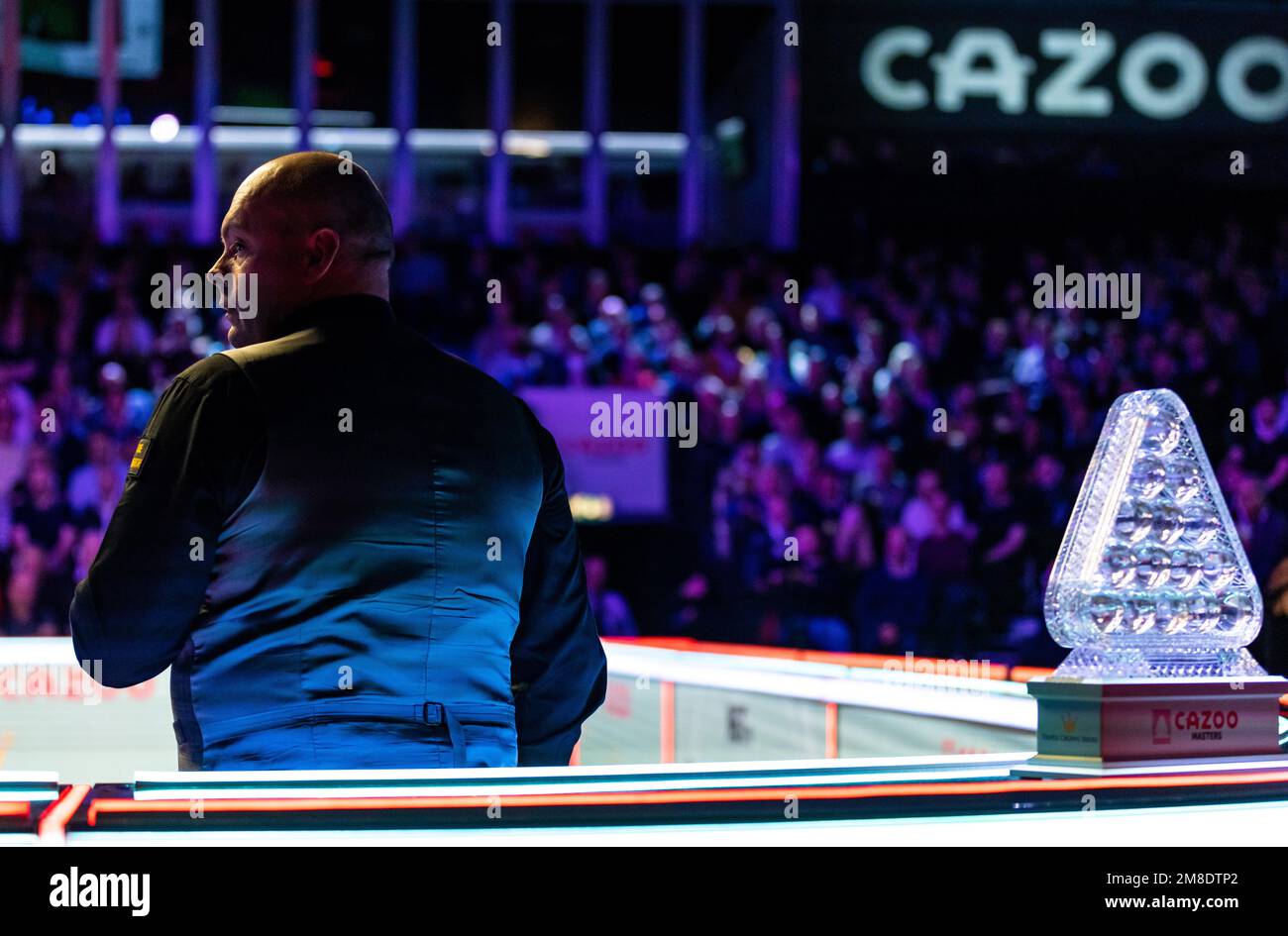 Stuart Bingham in action during day six of the Cazoo Masters at ...
