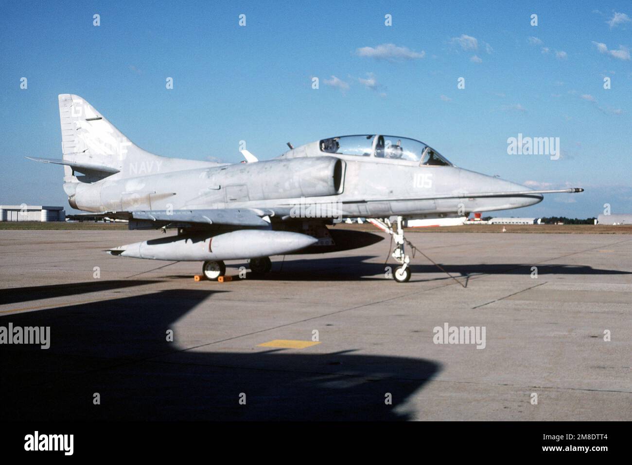 A right side view of a Fleet Composite Squadron 8 (VC-8) TA-4J Skyhawk ...
