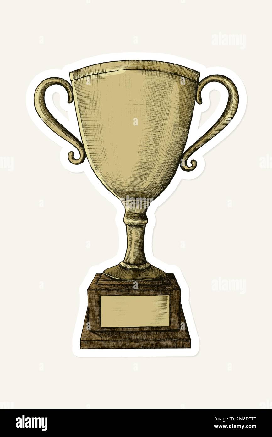 Vector vintage golden trophy sticker Stock Vector Image & Art - Alamy
