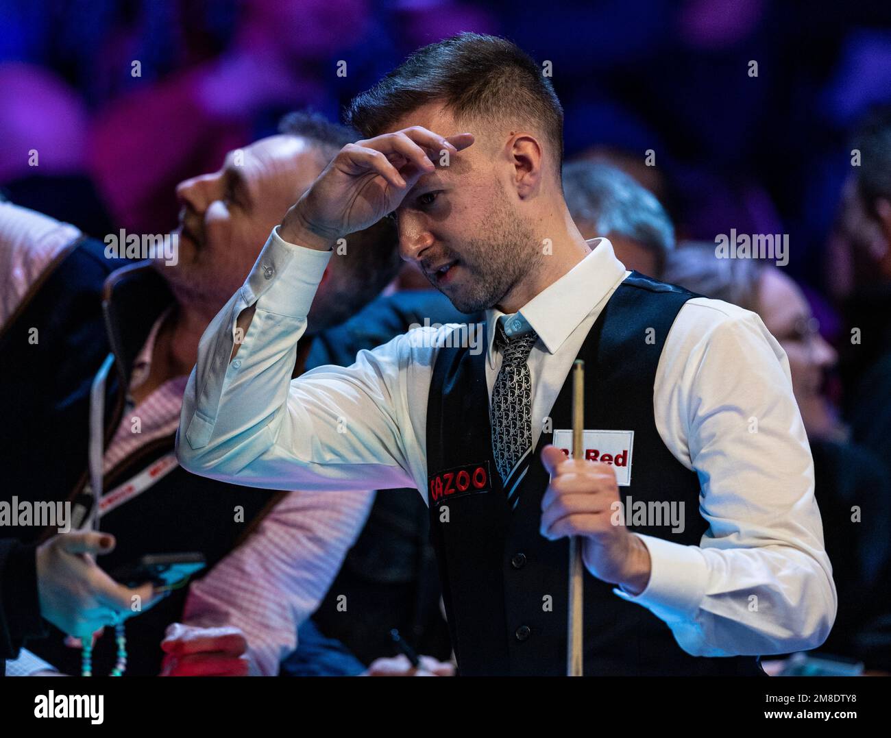 Judd Trump celebrates after winning against Barry Hawkins during day ...