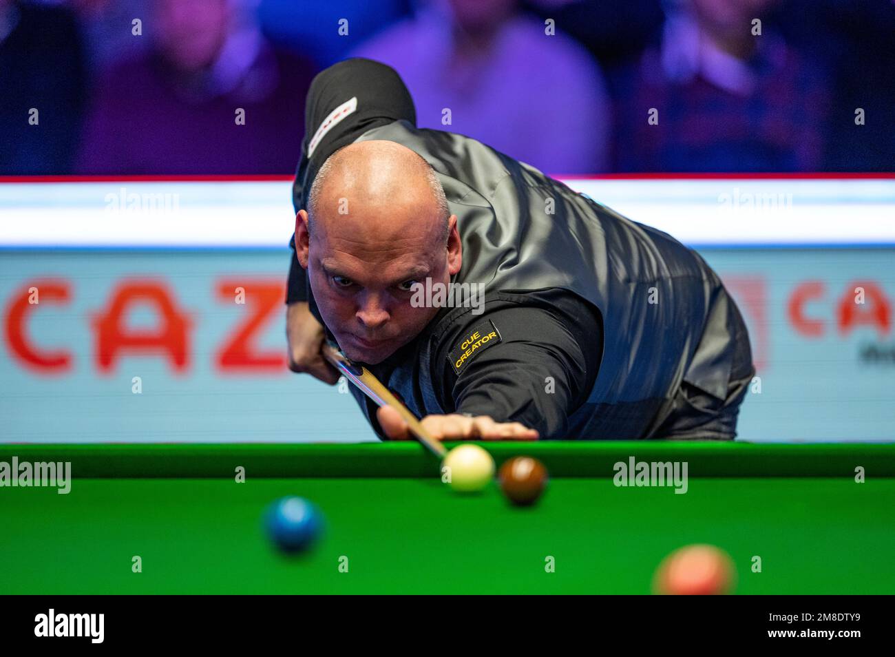 Stuart Bingham in action during day six of the Cazoo Masters at ...