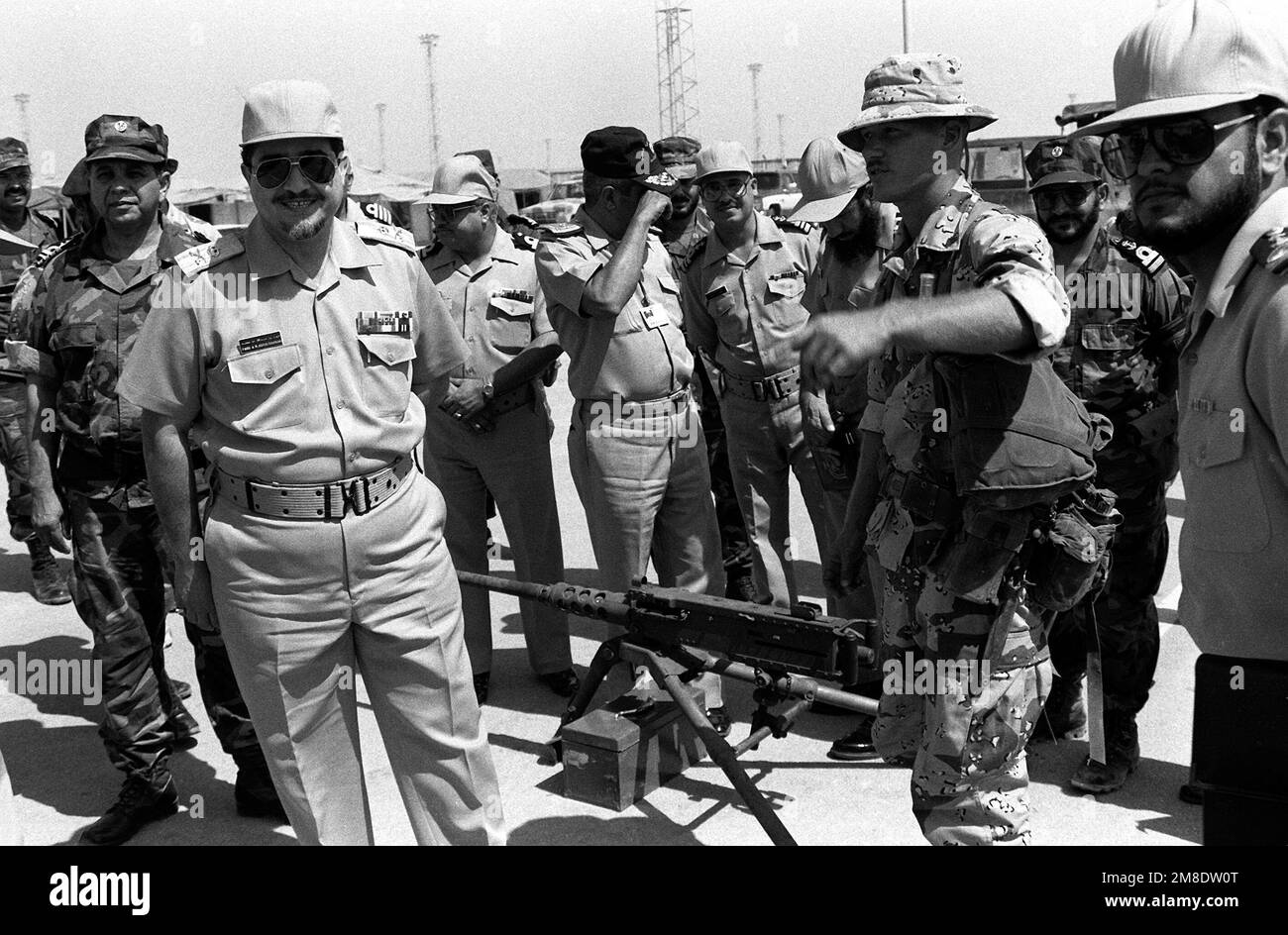 Prince A.M. Abdul Rahman Fahd, left foreground, the assistant commander ...