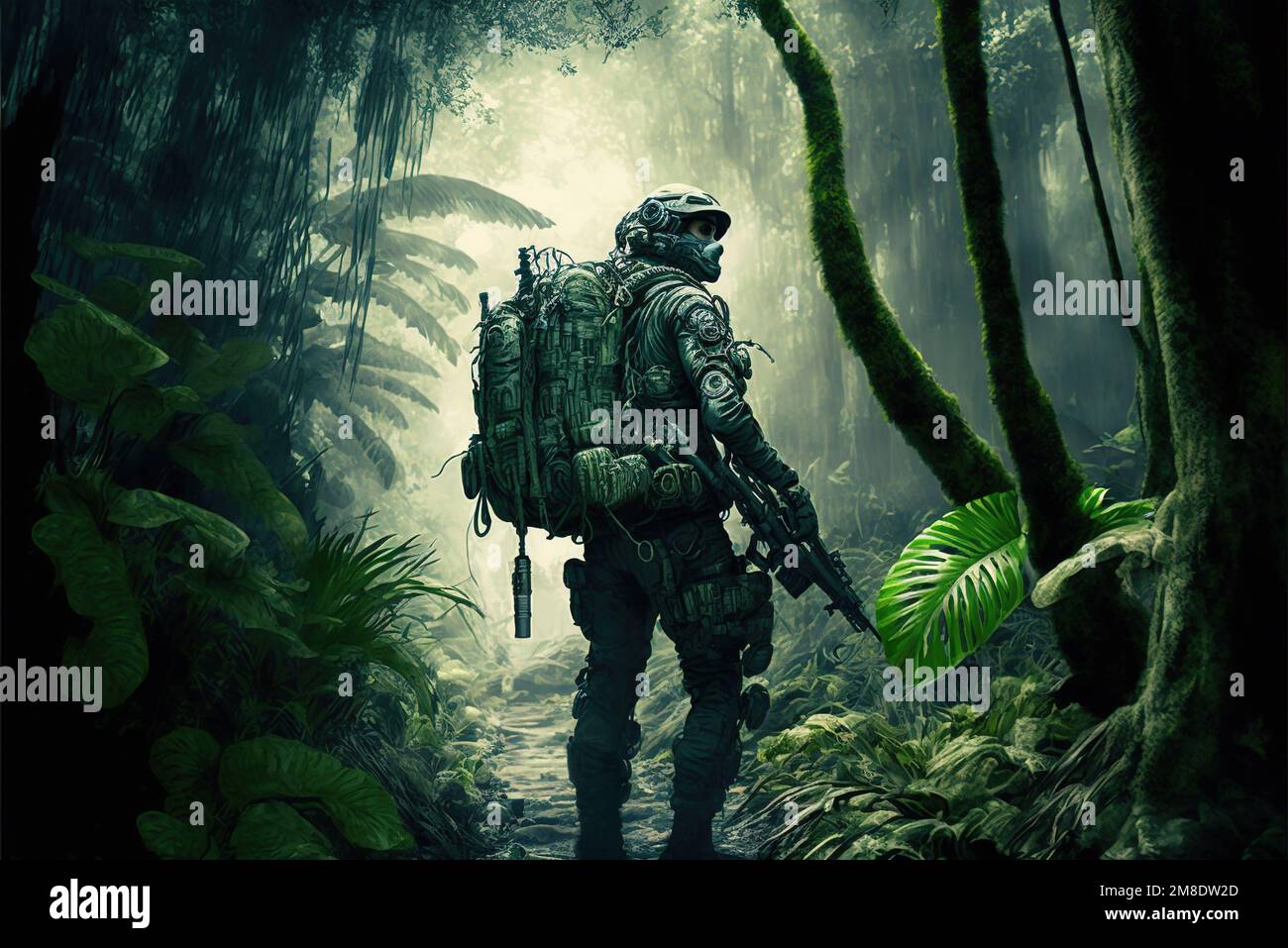 Tropical forest and soldier hi-res stock photography and images - Alamy