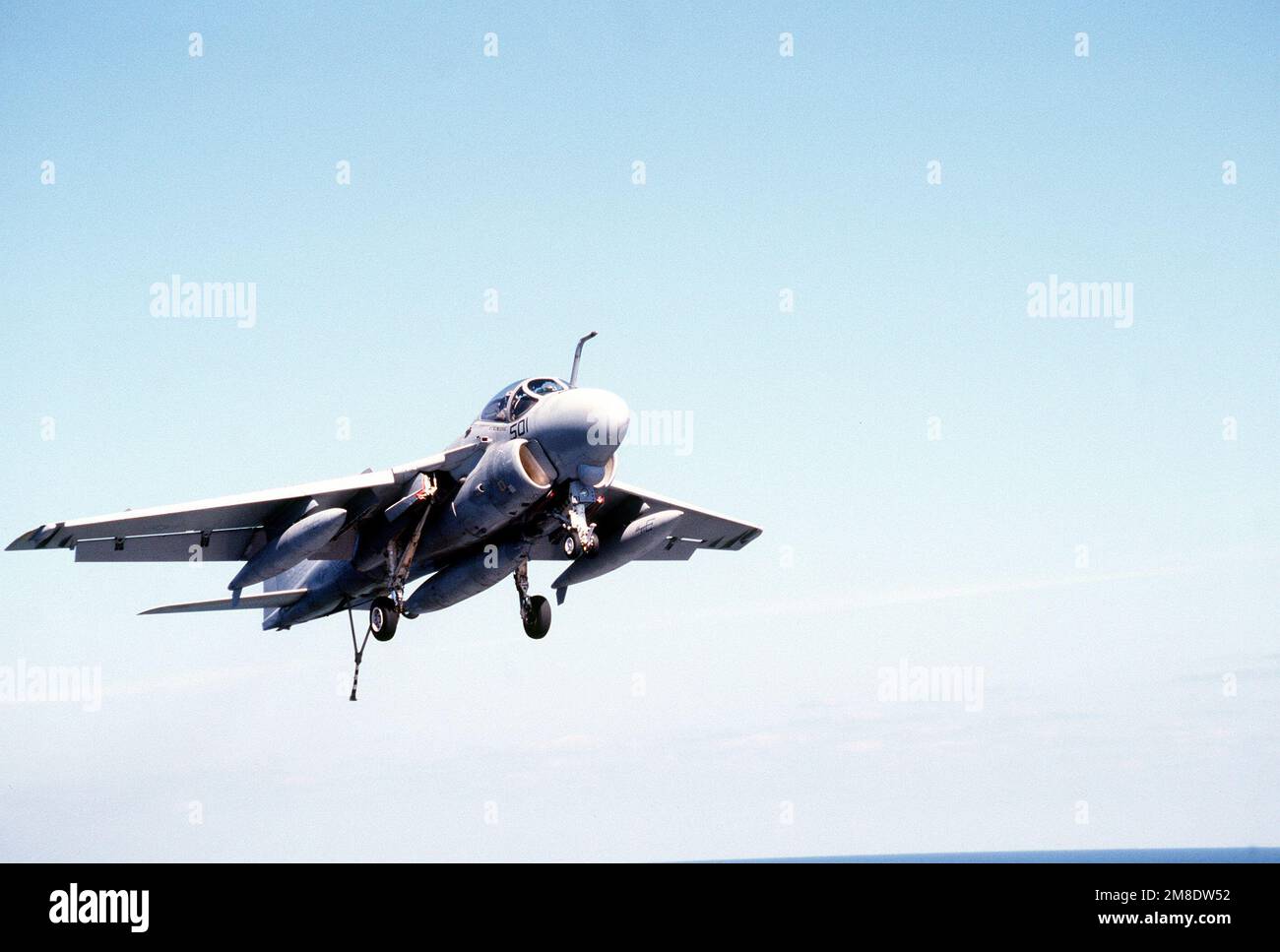 An Attack Squadron 95 (VA-95) A-6E Intruder aircraft with tail hook ...