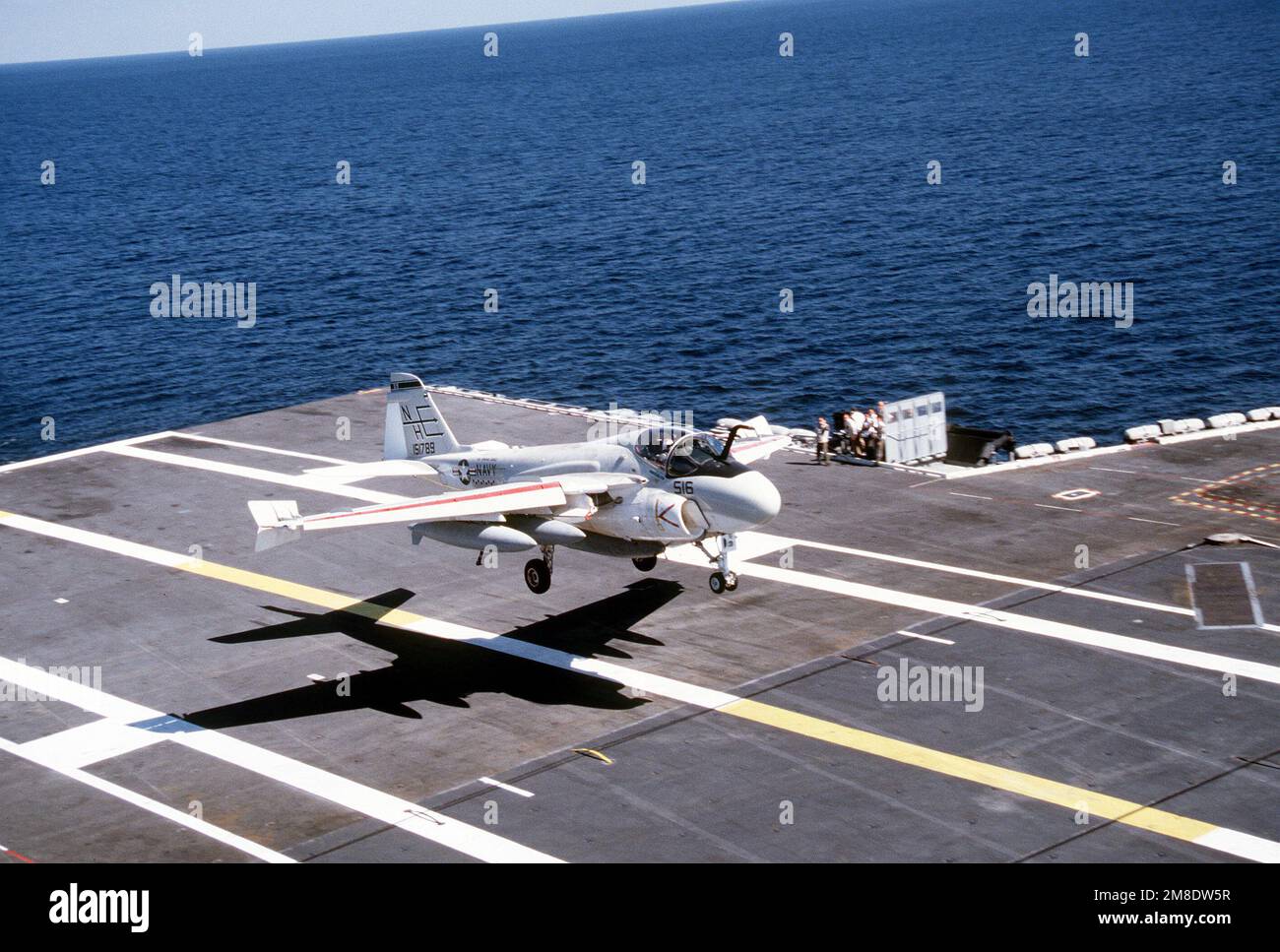An Attack Squadron 95 (VA-95) KA-6D Intruder aircraft comes in for a ...