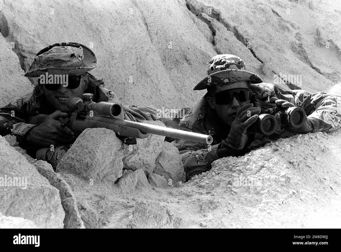 Two Marines from Surveillance and Target Acquisition (STA) Plt ...