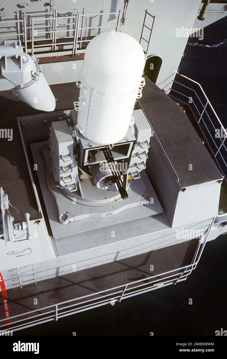 A view of the Mark 16 Phalanx Close-In Weapon System (CIWS) in Mount 24 ...