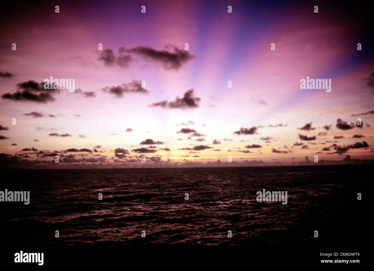 A predawn view of the eastern sky as seen from the nuclear-powered ...