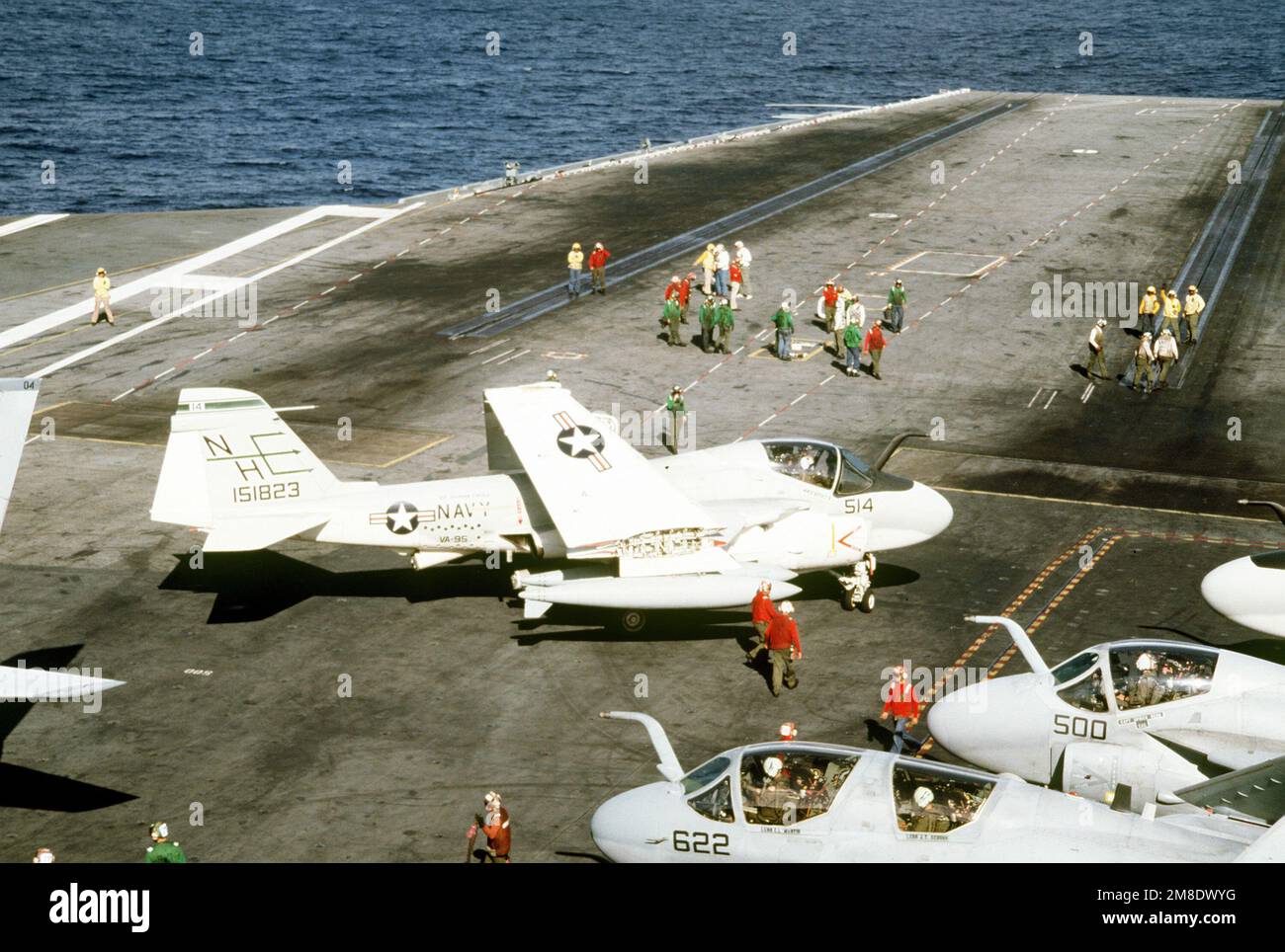 An Attack Squadron 95 (VA-95) KA-6D Intruder aircraft moves into ...