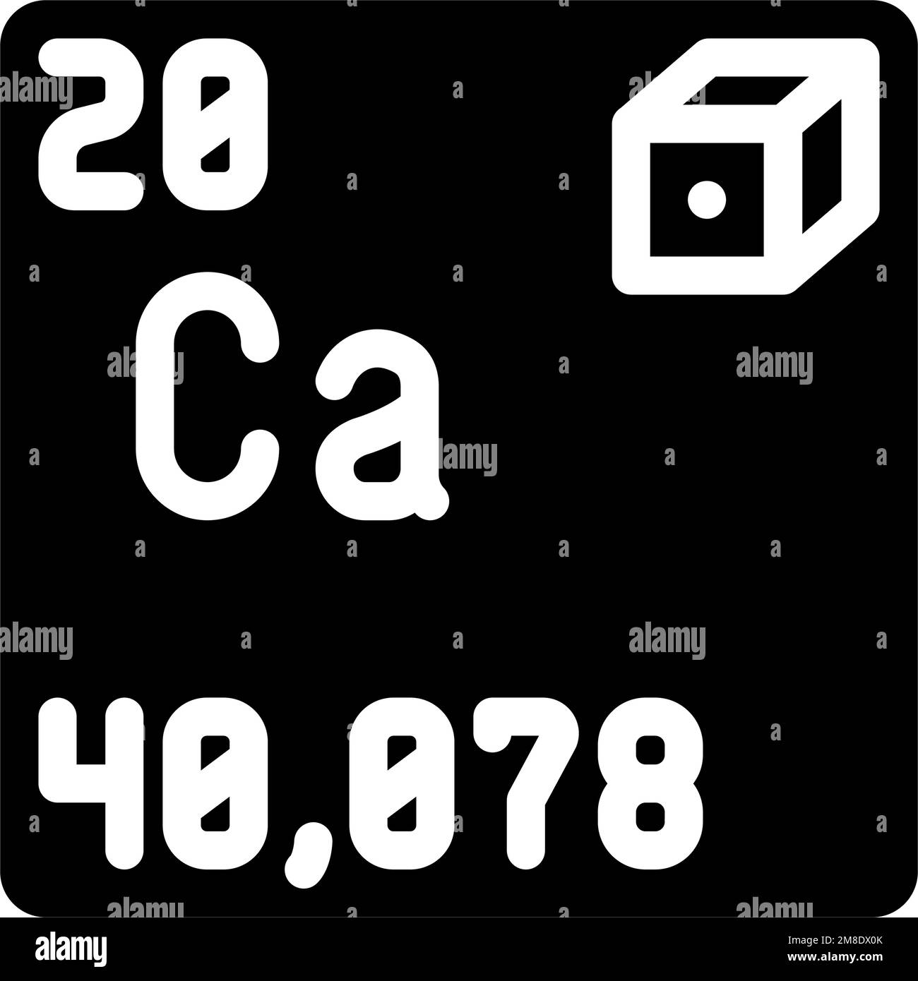 calcium chemical element glyph icon vector illustration Stock Vector ...