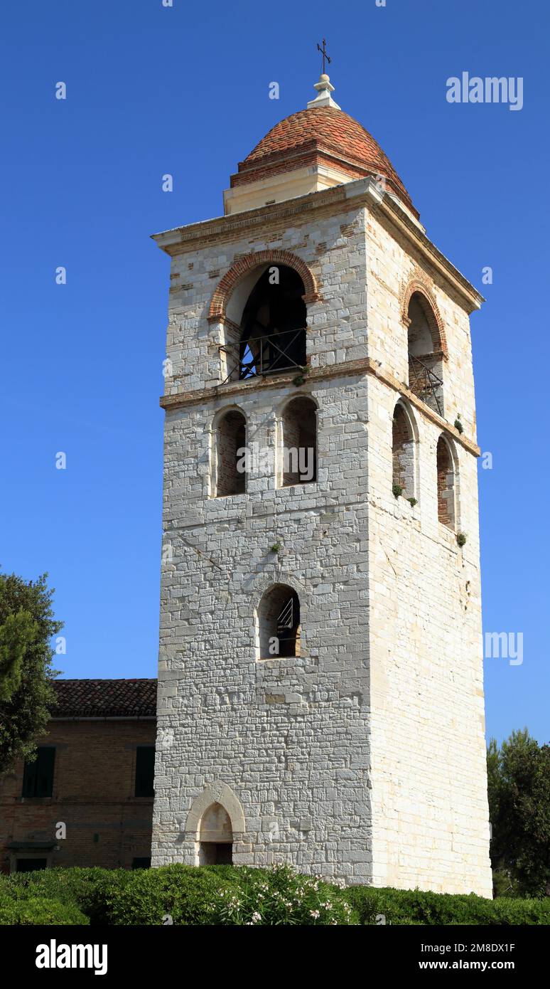 Campanile bell tower of Ancona Cathedral. Duomo di Ancona, Italy ...
