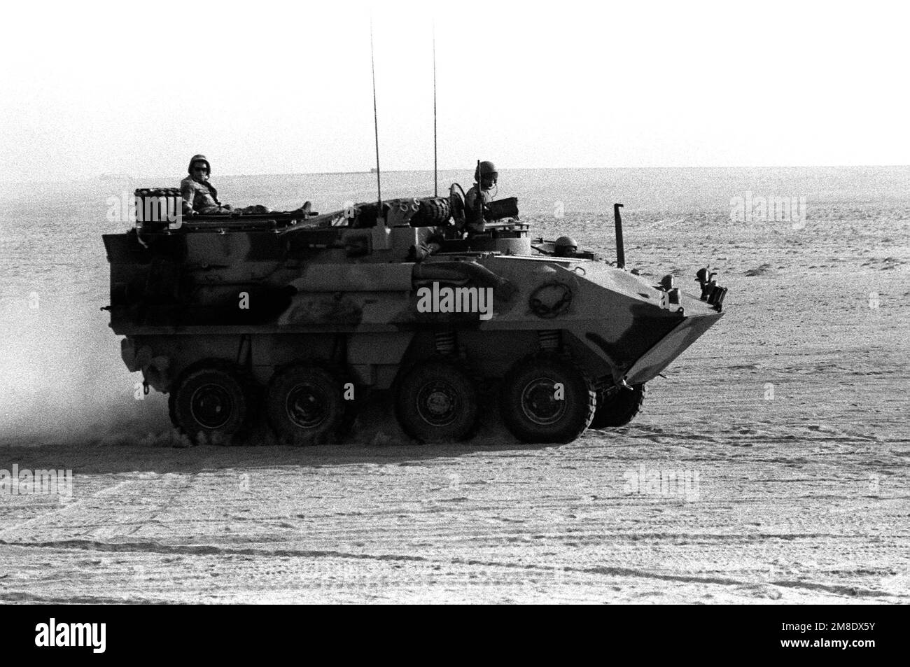 An LAV-L light armored logistics vehicle from Headquarters and Service ...
