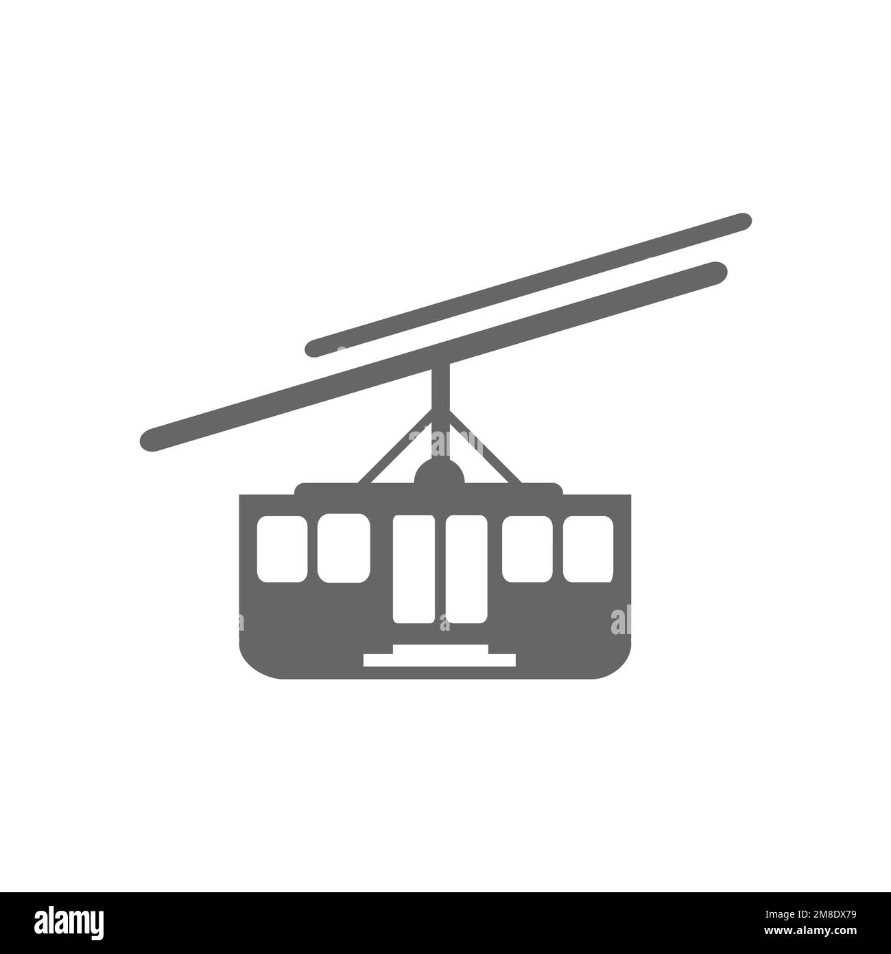 Cable car icons, common graphic resources, vector illustrations Stock ...