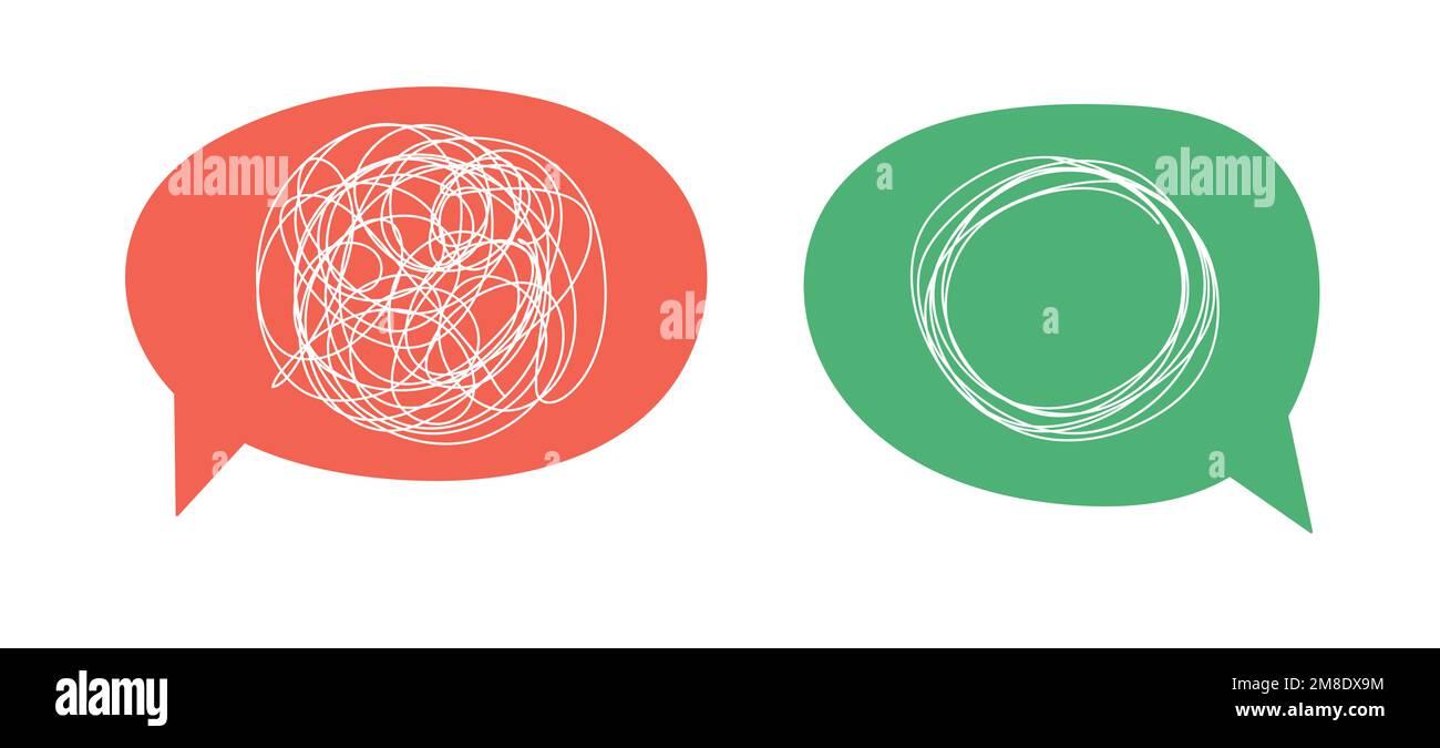 mental health concept. hands with black chaos line. brain like puppet ...