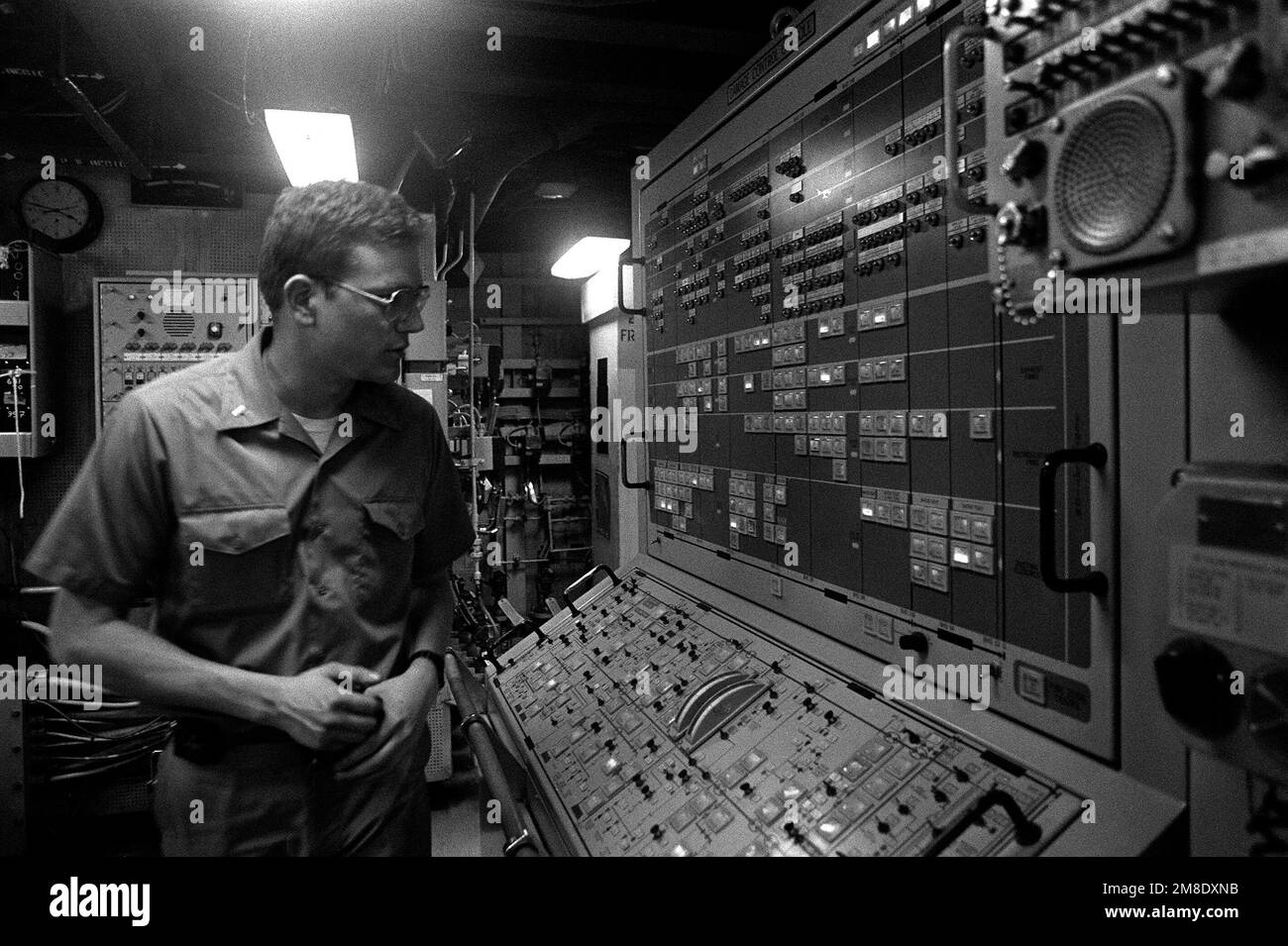 Damage control console Black and White Stock Photos & Images - Alamy
