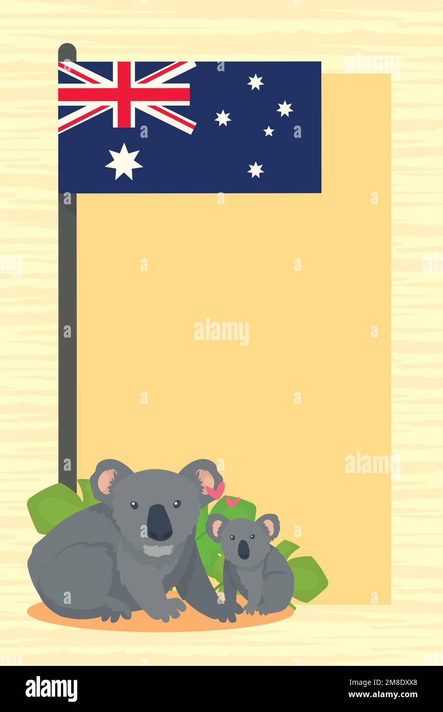 koala and australian flag Stock Vector Image & Art - Alamy