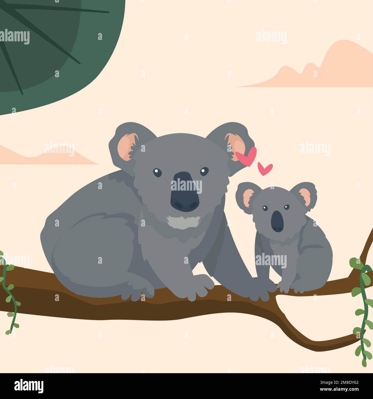 koalas mom and baby Stock Vector Image & Art - Alamy