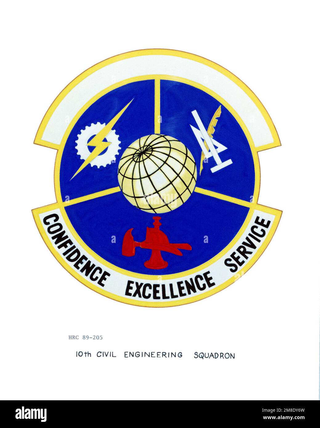 Approved insignia for: 10th Civil Engineering Squadron. Country ...
