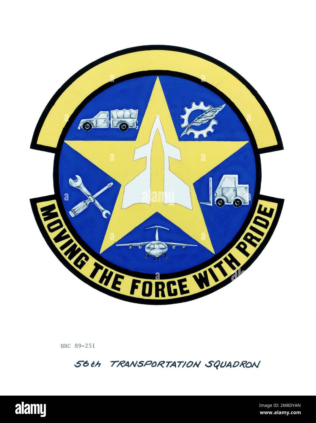 Approved insignia for: 56th Transportation Squadron. Country: Unknown Stock Photo - Alamy