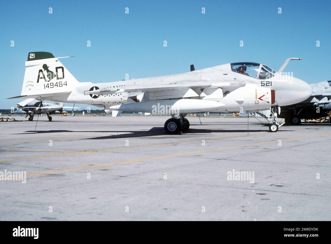 A right side view of an Attack Squadron 42 (VA-42) KA-6D Intruder ...