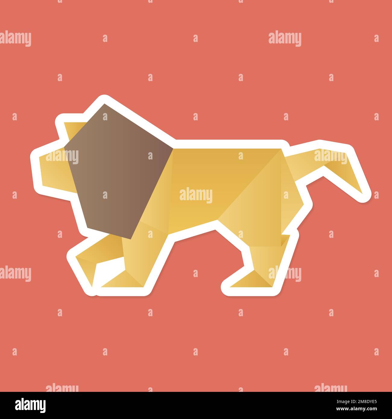 Colorful lion origami paper craft vector Stock Vector Image & Art - Alamy