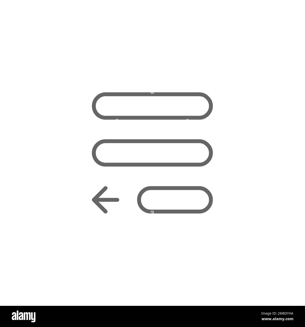 Reduce indentation at the end of the paragraph icon, common graphic resources, vector ...