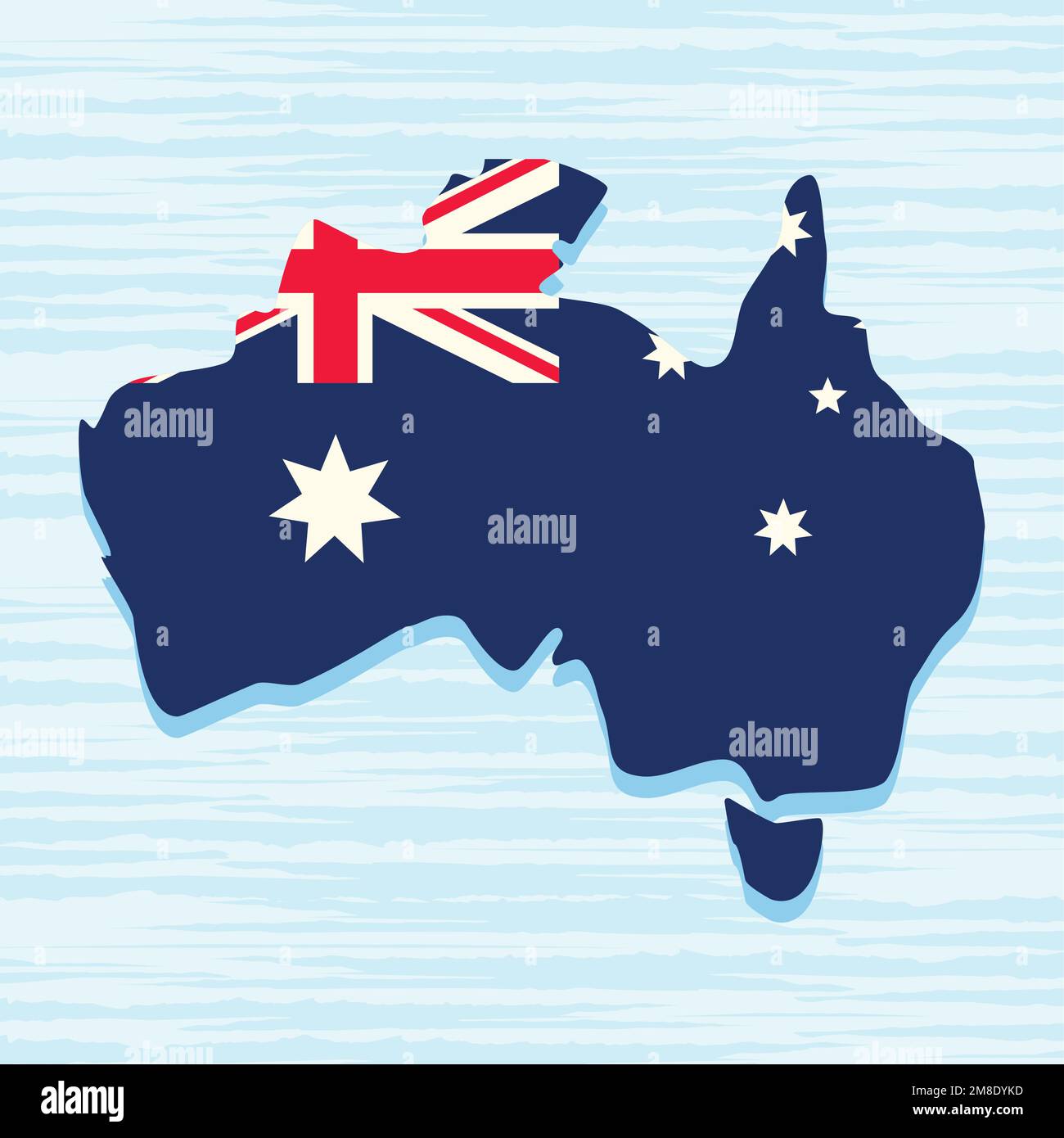australian flag in map Stock Vector Image & Art - Alamy