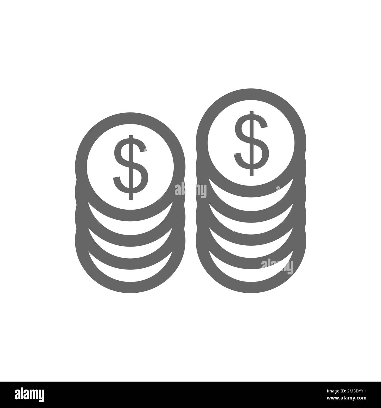 Dollar coin icon, common graphic resources, vector illustration Stock ...