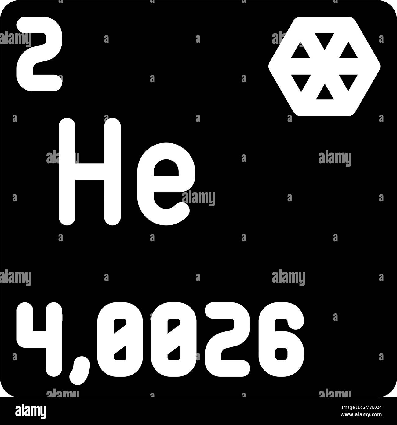 helium chemical element glyph icon vector illustration Stock Vector ...