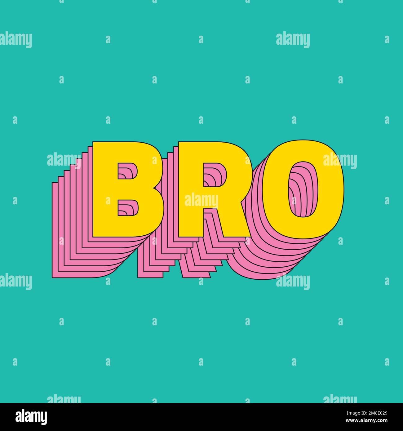 Cute layered font typography vector Stock Vector Image & Art - Alamy