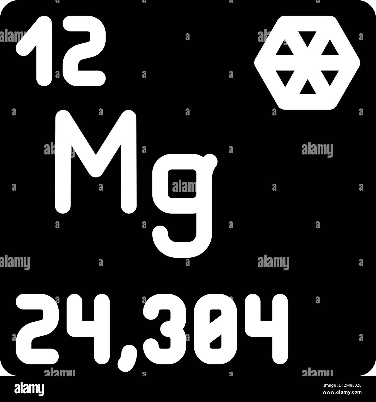 magnesium chemical element glyph icon vector illustration Stock Vector ...