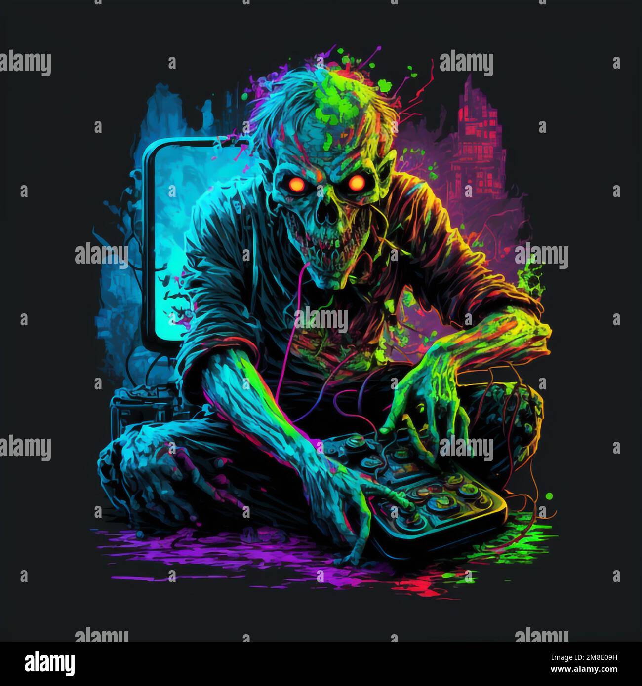 ZOMBIE GAMER BACKGROUND Stock Photo - Alamy