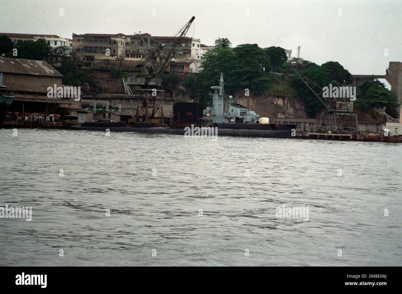 A starboard quarter view of the Brazilian diesel-powered submarine ...