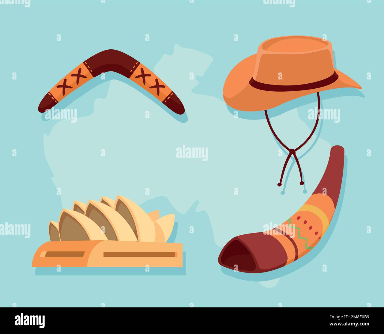 four australian culture icons Stock Vector Image & Art - Alamy