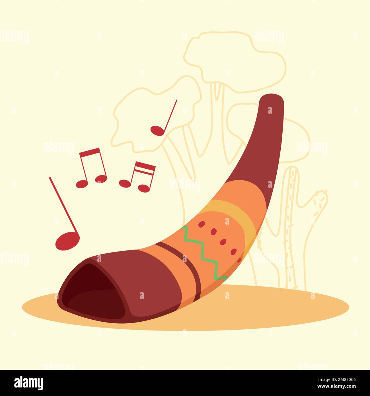 australian didjeridu instrument Stock Vector Image & Art - Alamy