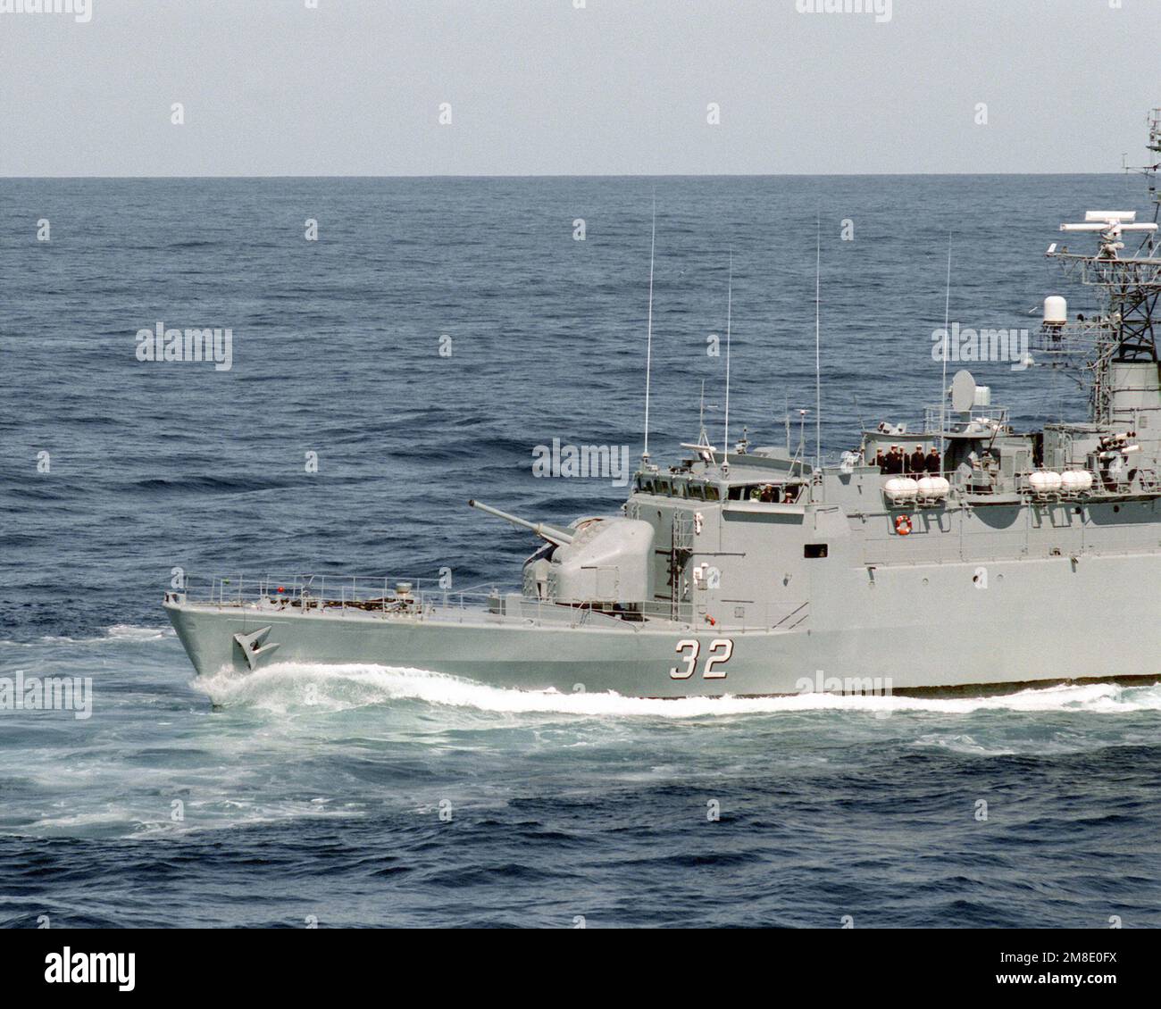 A port bow view of the forward section of the Argentine frigate ARA ...