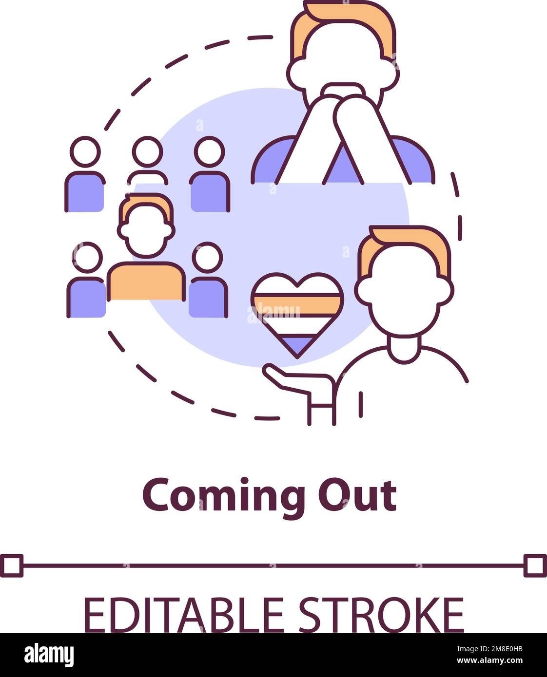 Coming out concept icon Stock Vector Image & Art - Alamy